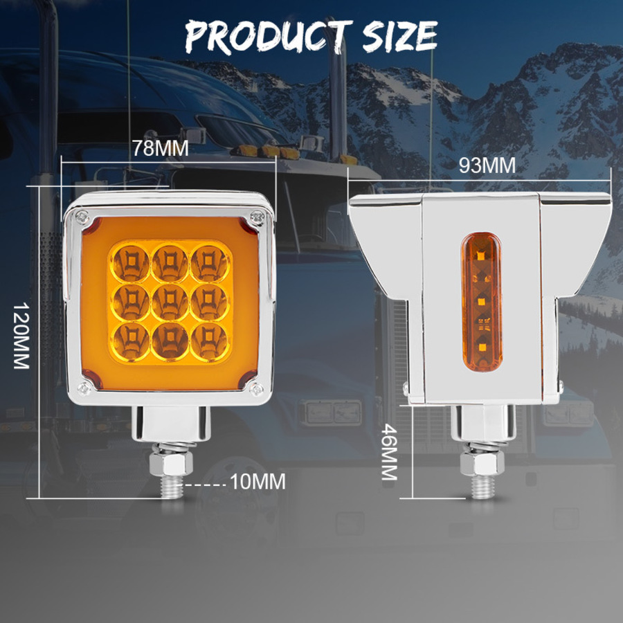 ILUMINACION THUNDER FAROL INTERMITENTE CUADRADO 3" ROJO/AMBAR 12V-24V ...