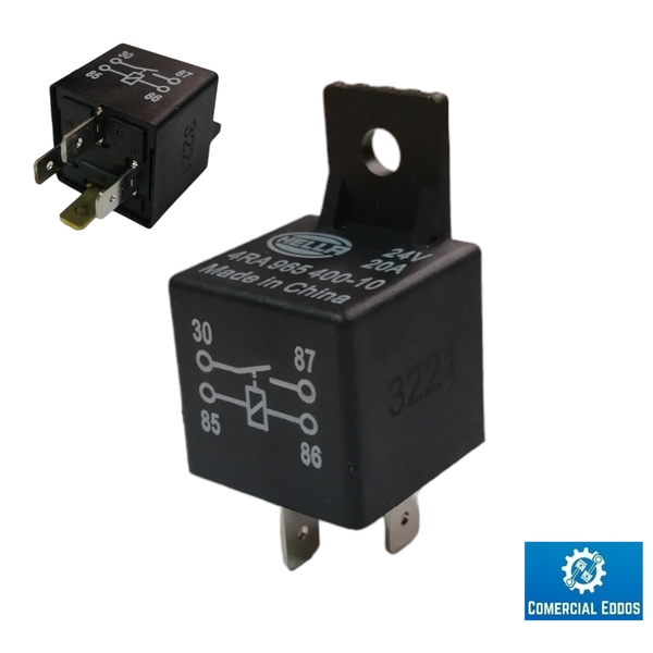 ELECTRICOS HELLA RELAY 4 TERMINALES 24V 20AMP