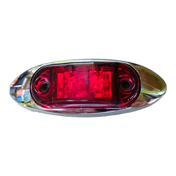 FOCOS IMBEST FOCO LATERAL ROJO 2LED 12-24V CROMADO 100x37