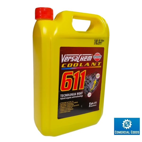 LUBRICANTES Y ADITIVOS VERSACHEM ANTICONGELANTE COOLANT 611 ROJO