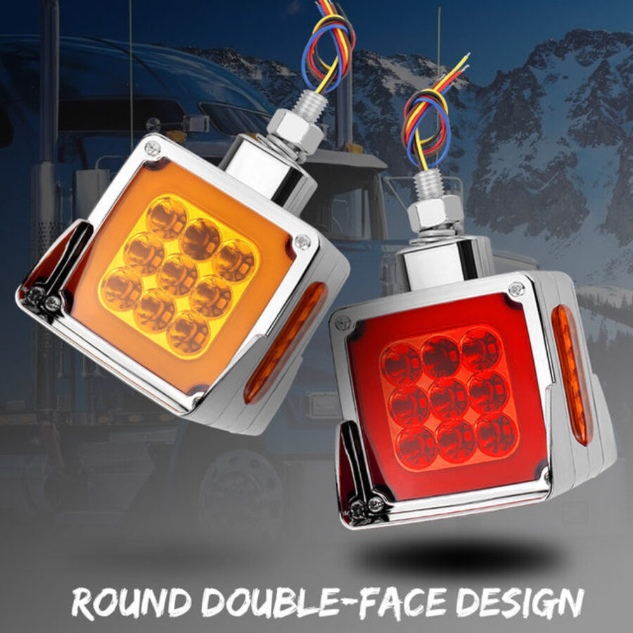 ILUMINACION THUNDER FAROL INTERMITENTE CUADRADO 3" ROJO/AMBAR 12V-24V ...