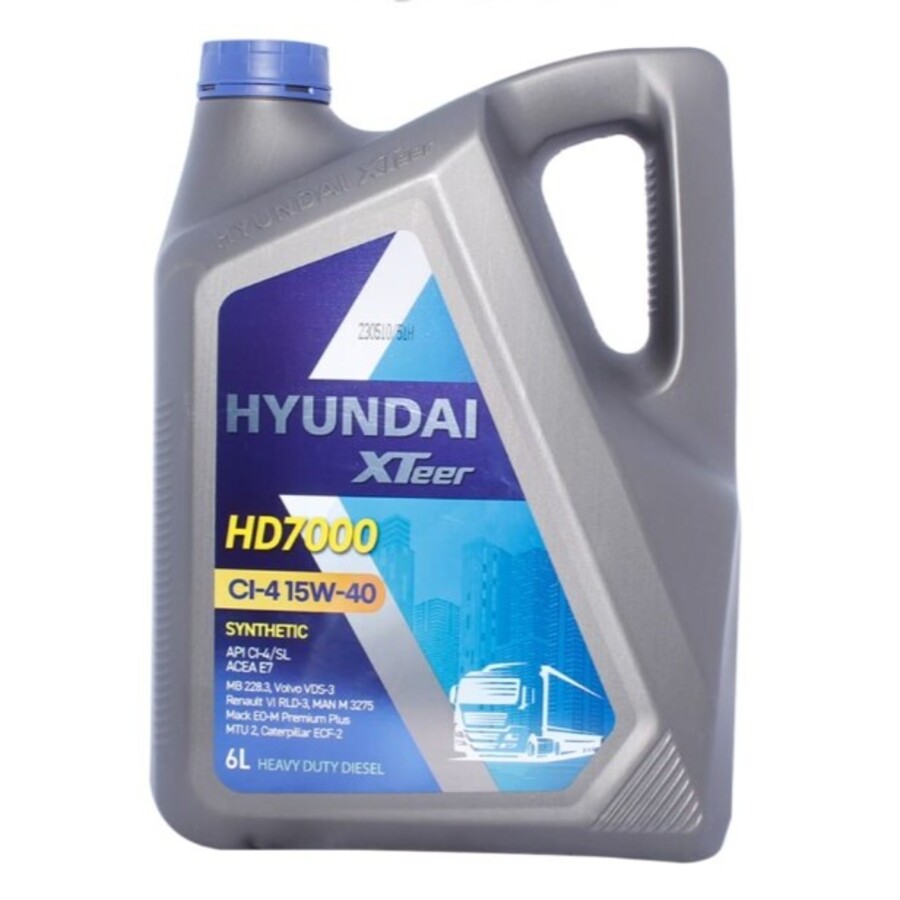 LUBRICANTES Y ADITIVOS HYUNDAI ACEITE 15W40 HD7000 SYNTHETIC 6L HEAVY ...